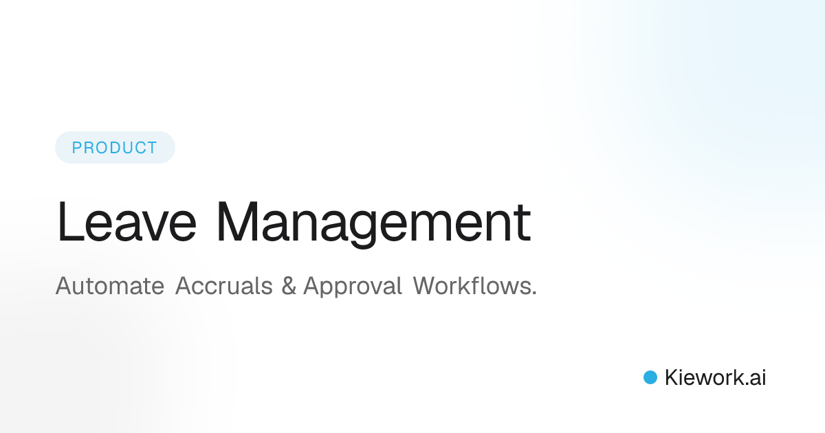 Leave Management System | Automated Leave Approvals | Kiework